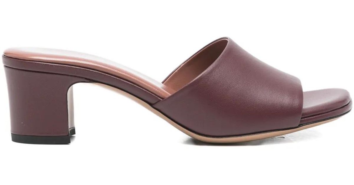 Paris Texas Ava Block-Heel Sandals in Brown | Lyst
