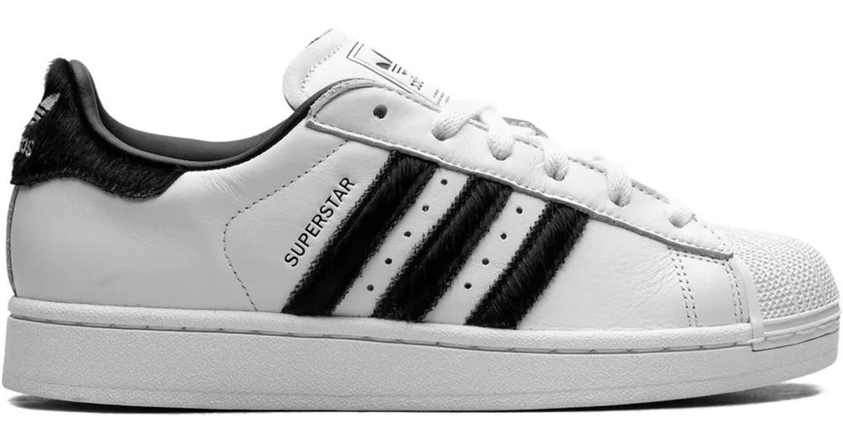 adidas Superstar Ii Pony-Hair Sneakers in Gray | Lyst