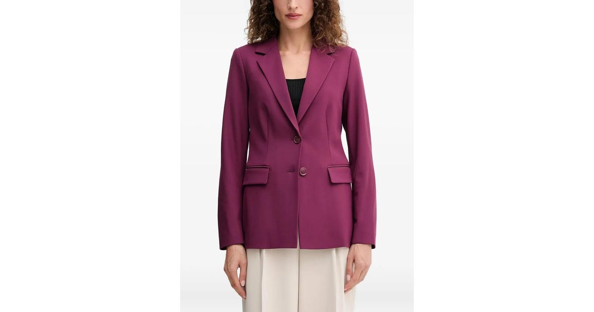 Benetton Rear Vent Blazer Jacket in Purple | Lyst UK