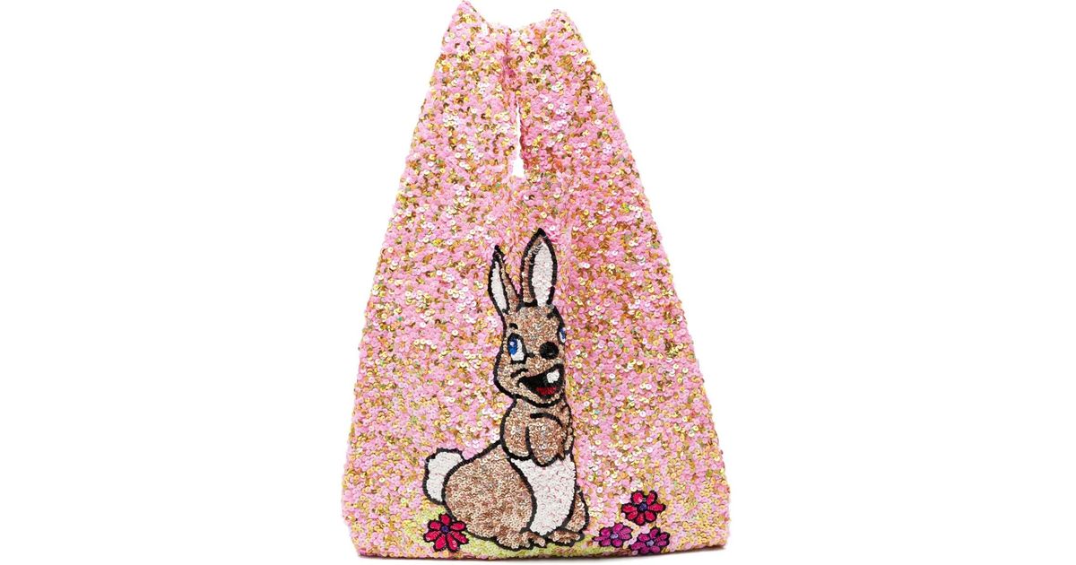 Ashish Sequin-Embellished Tote Bag in Pink | Lyst