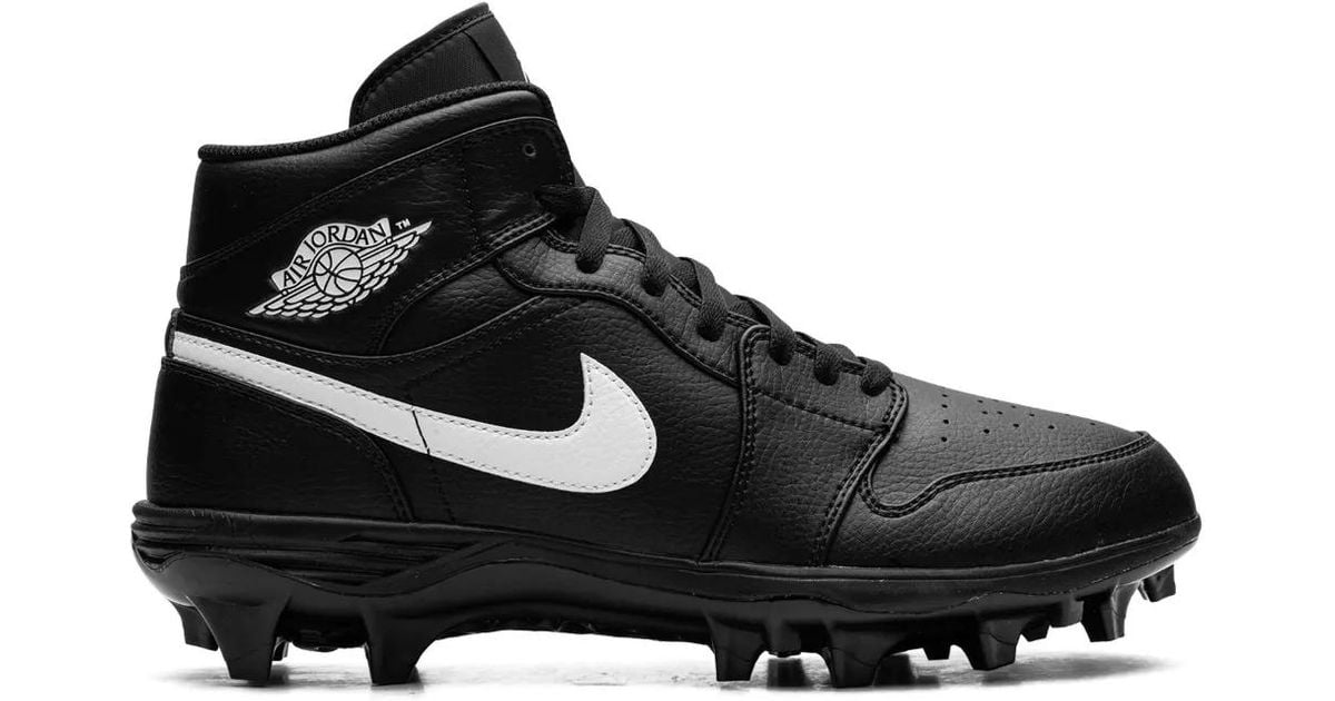 Nike Jordan 1 Mid Cleats in Black for Men | Lyst