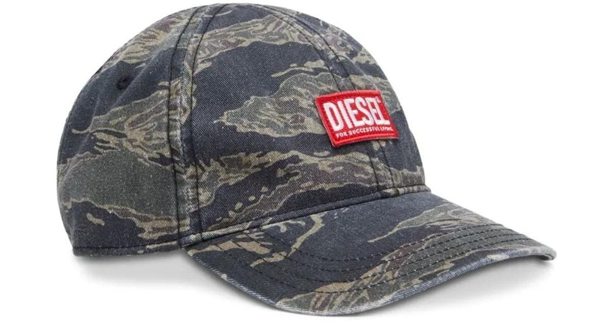 DIESEL Camouflage-Print Baseball Cap in Grey for Men | Lyst UK