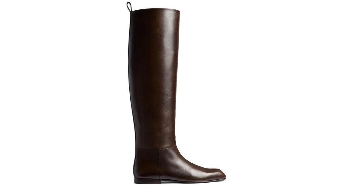 KHAITE Colt Pull-Tab Boots in Brown | Lyst