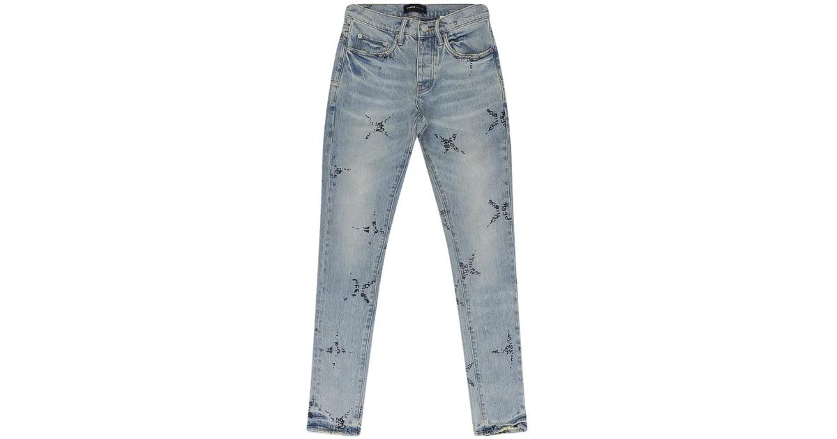 Purple Brand Star Monogram Skinny Jeans in Blue for Men | Lyst