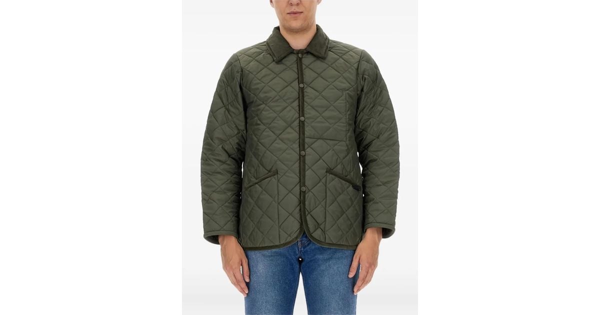 Lavenham Denham Quilted-Pattern Jacket in Green for Men | Lyst UK
