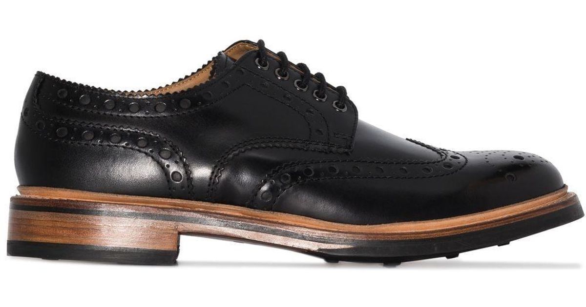 Grenson Archie Lace-up Leather Brogues in Black for Men | Lyst Australia