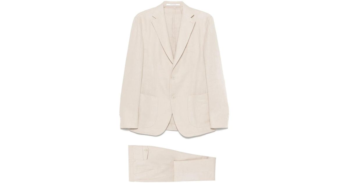 Eleventy Linen Suit in Natural for Men | Lyst