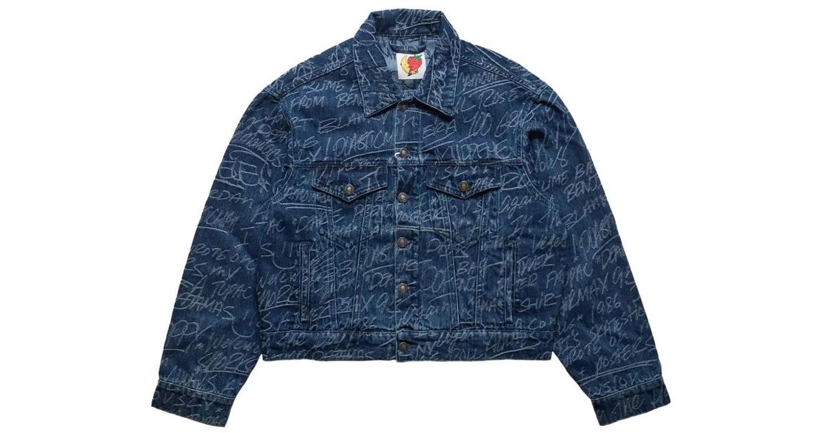 Sky High Farm Angry Chore Denim Jacket in Blue | Lyst