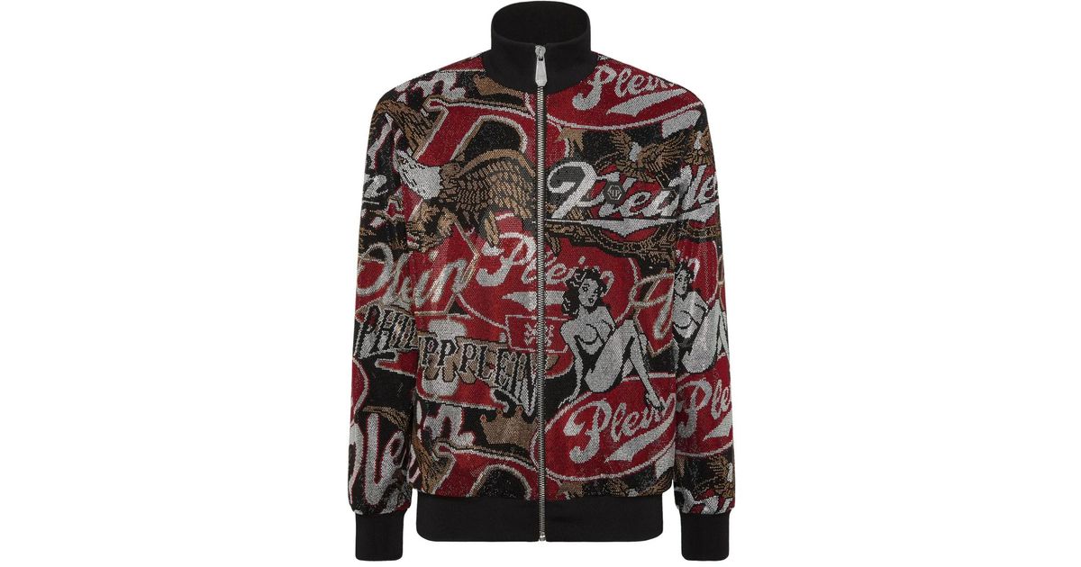 Philipp Plein Tracksuit Jacket Plein Beers Stones in Red for Men | Lyst UK