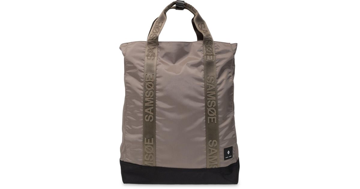 Samsøe & Samsøe Logo-Jacquard Straps Backpack in Brown for Men | Lyst