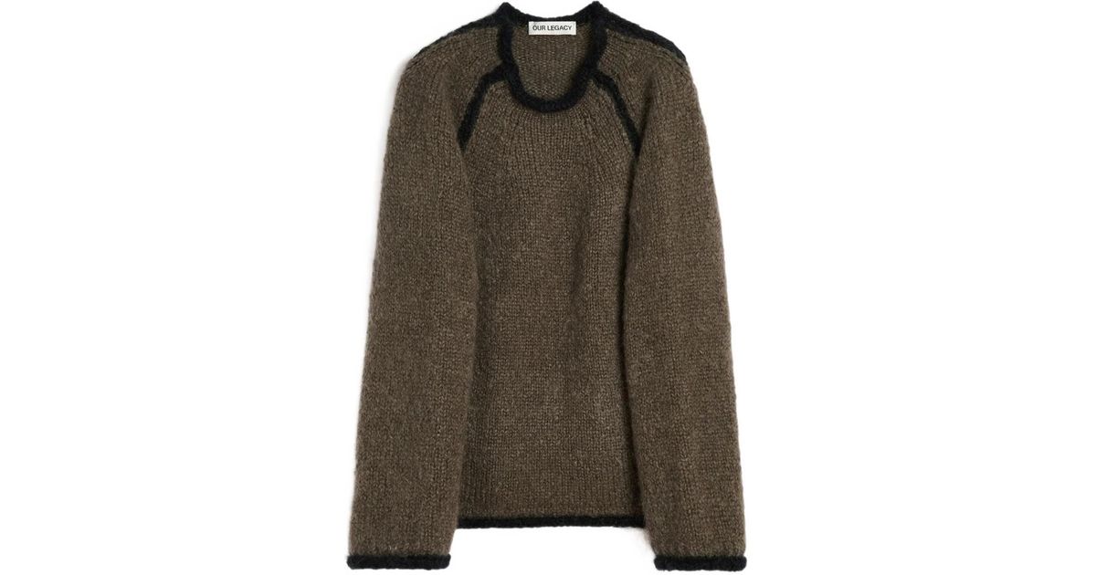 Our Legacy Rider Round-Neck Sweater in Green for Men | Lyst UK