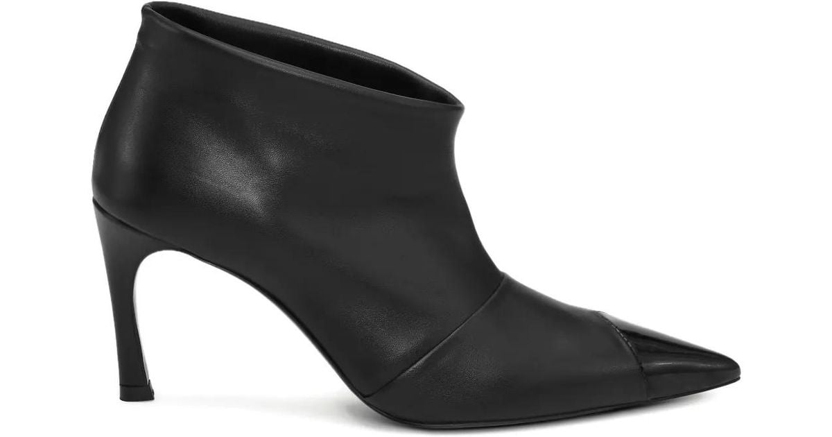 ROTATE BIRGER CHRISTENSEN Pointed-Toe Leather Boots in Black | Lyst UK