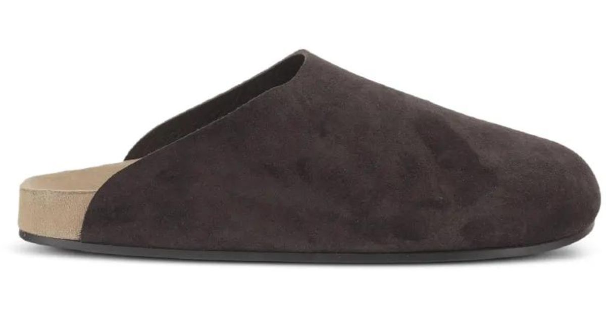 The Row Hudson Two Slides in Brown | Lyst