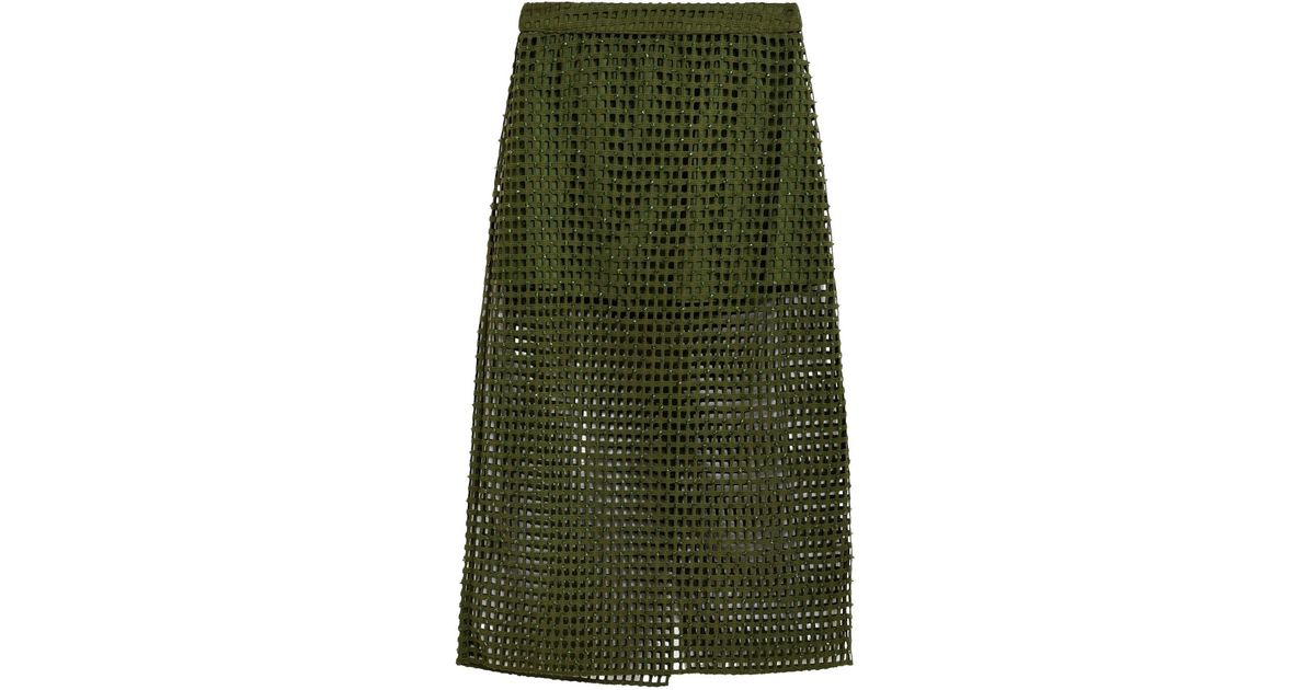 Essentiel Antwerp Handkerchief Midi Skirt in Green | Lyst