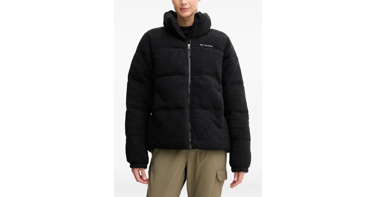 Columbia Puffect Faux-Shearling Jacket in Black | Lyst
