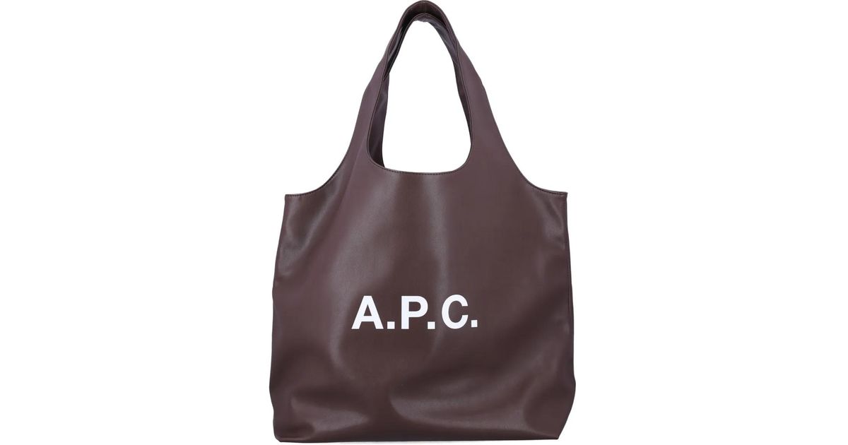 A.P.C. Logo-Plaque Tote Bag in Purple for Men | Lyst UK
