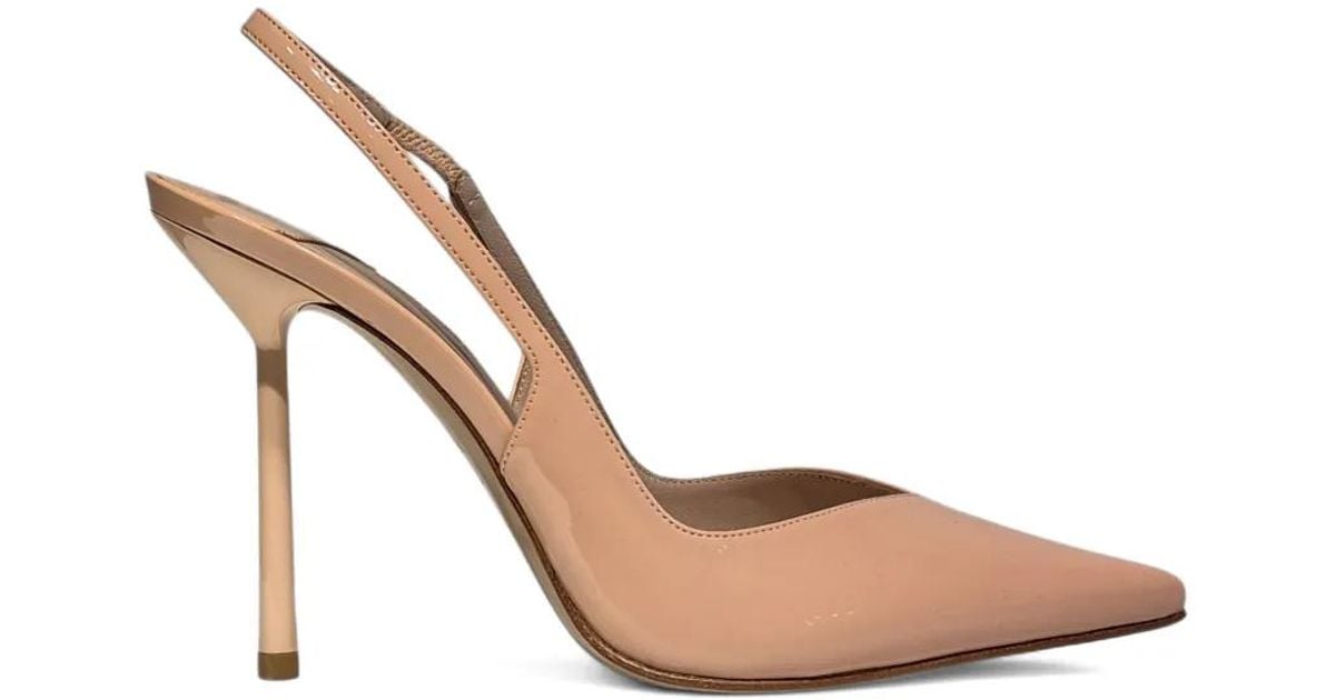Le Silla Pointed Sling Back Heeled Pumps in White | Lyst
