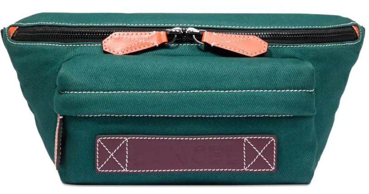 Lancel Leather-Trimmed Belt Bag in Green for Men | Lyst