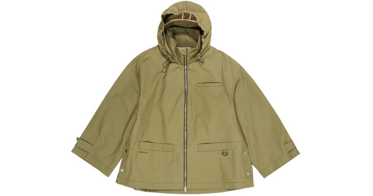 Bimba Y Lola Hooded Cotton Jacket in Green | Lyst UK