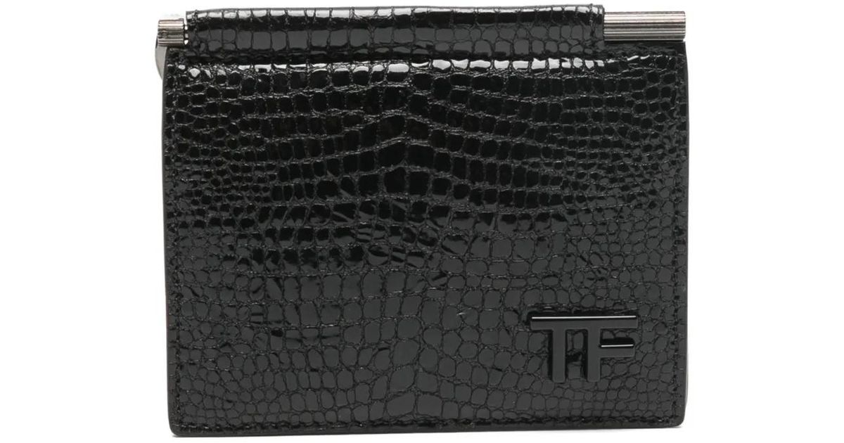 Tom Ford Textured-Leather Wallet in Black for Men | Lyst UK