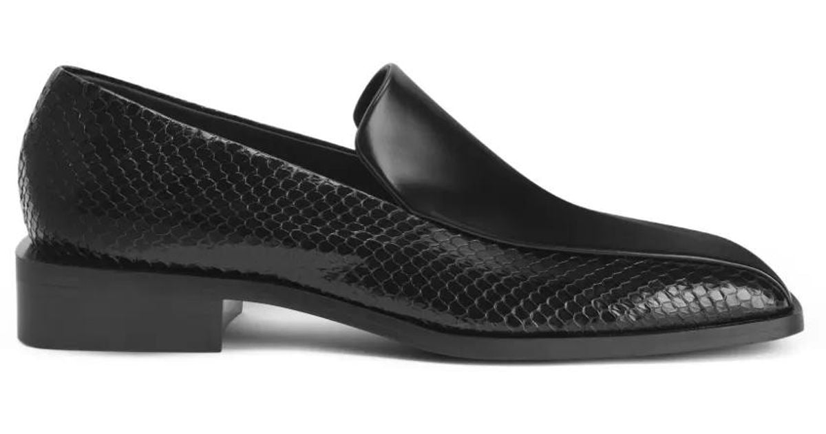 Giuseppe Zanotti Gz-Lucky Square-Toe Loafers in Black for Men | Lyst UK