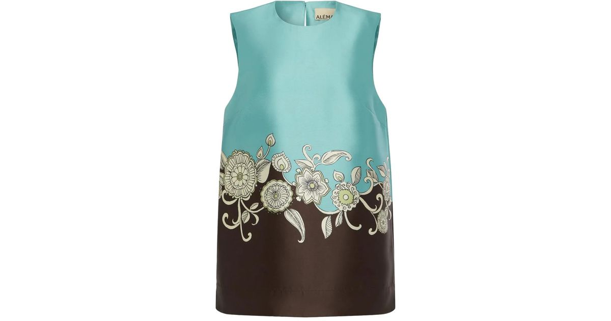 ALÉMAIS Gia Mini Dress in Blue | Lyst UK
