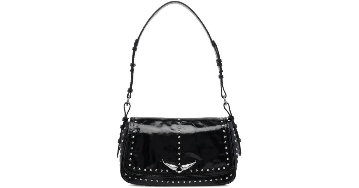 Zadig & Voltaire Studs Removable-Strap Shoulder Bag in Black | Lyst