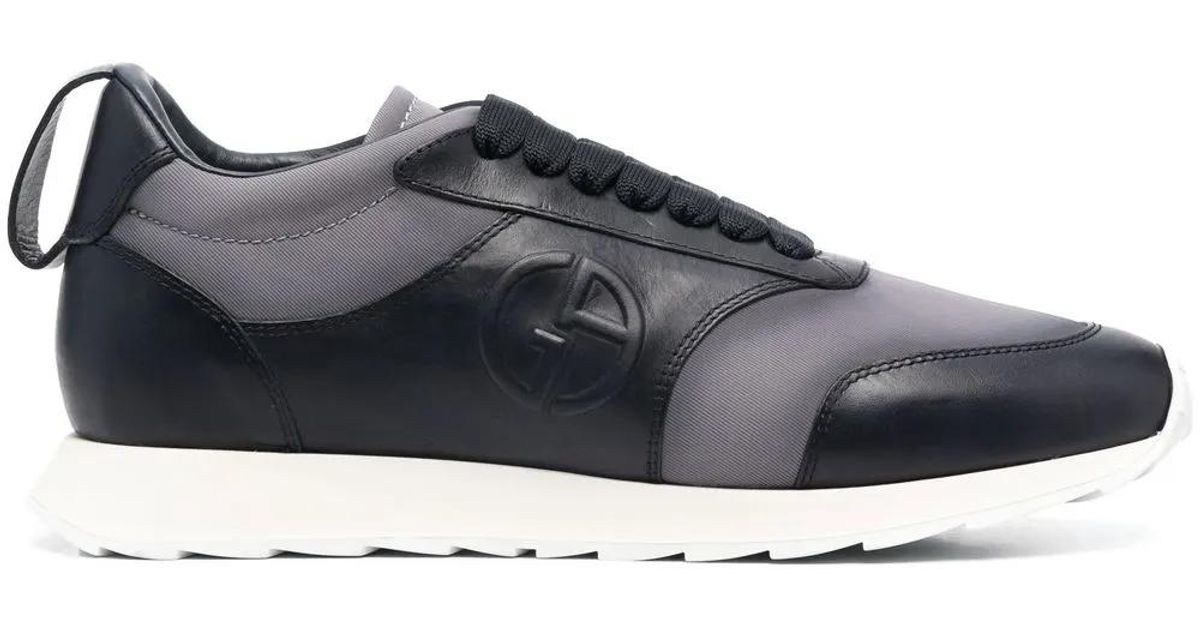 Giorgio Armani Closed Trainers in Blue for Men | Lyst UK