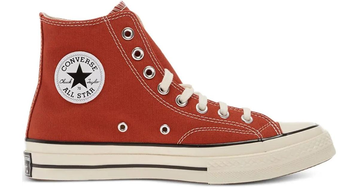 Converse Chuck 70 Hi Eyelet-Details Sneakers in Red | Lyst