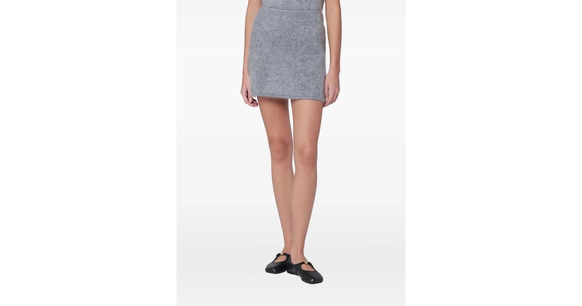 Almada Label Wool Blend Straight Skirt in Grey | Lyst UK