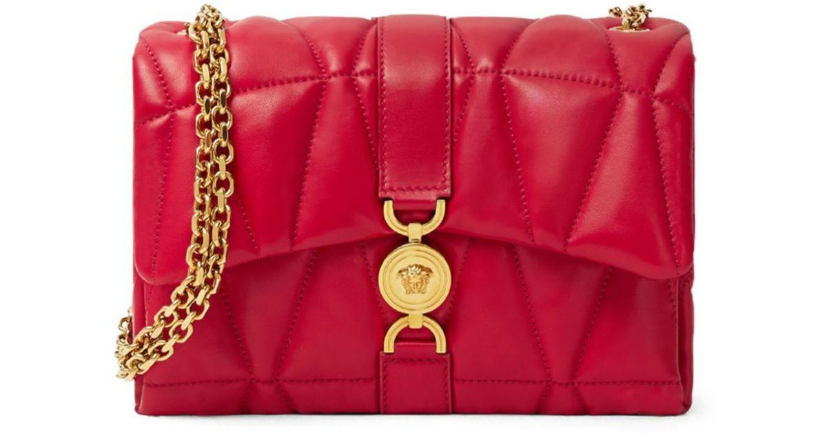 Versace Medusa Shoulder Bag in Red | Lyst