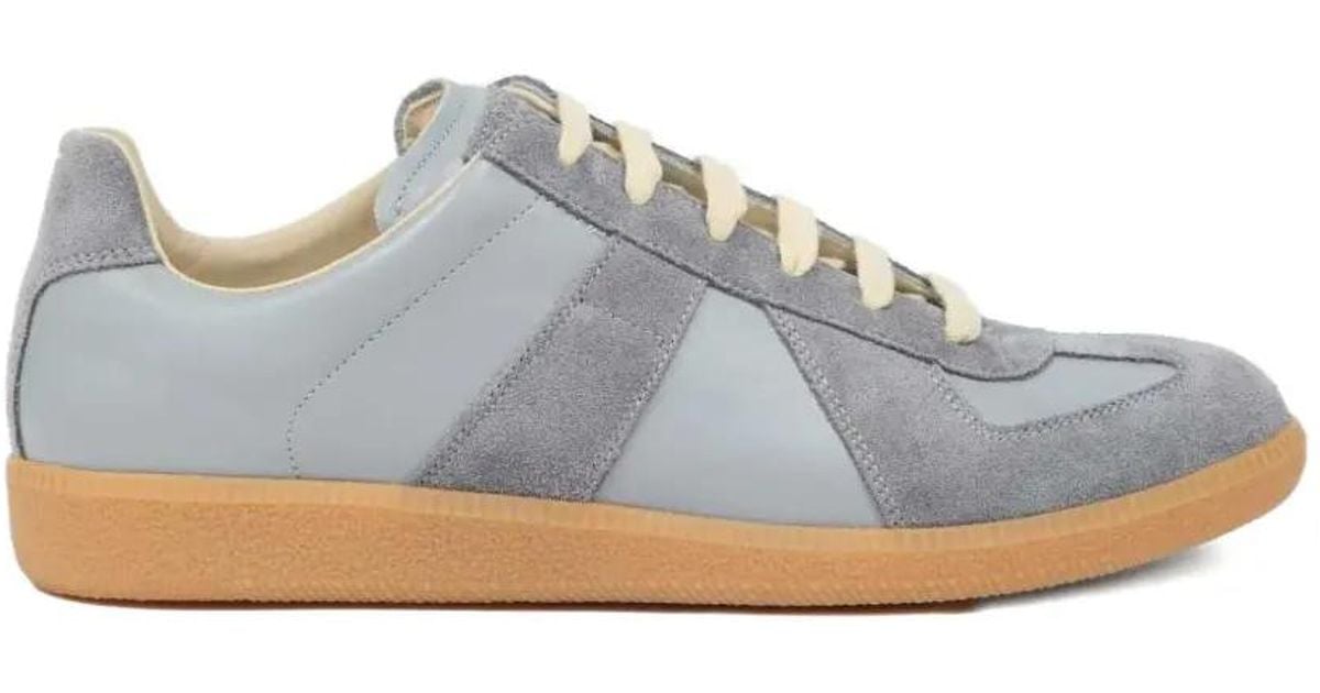 Maison Margiela Suede Sneakers in White for Men | Lyst UK