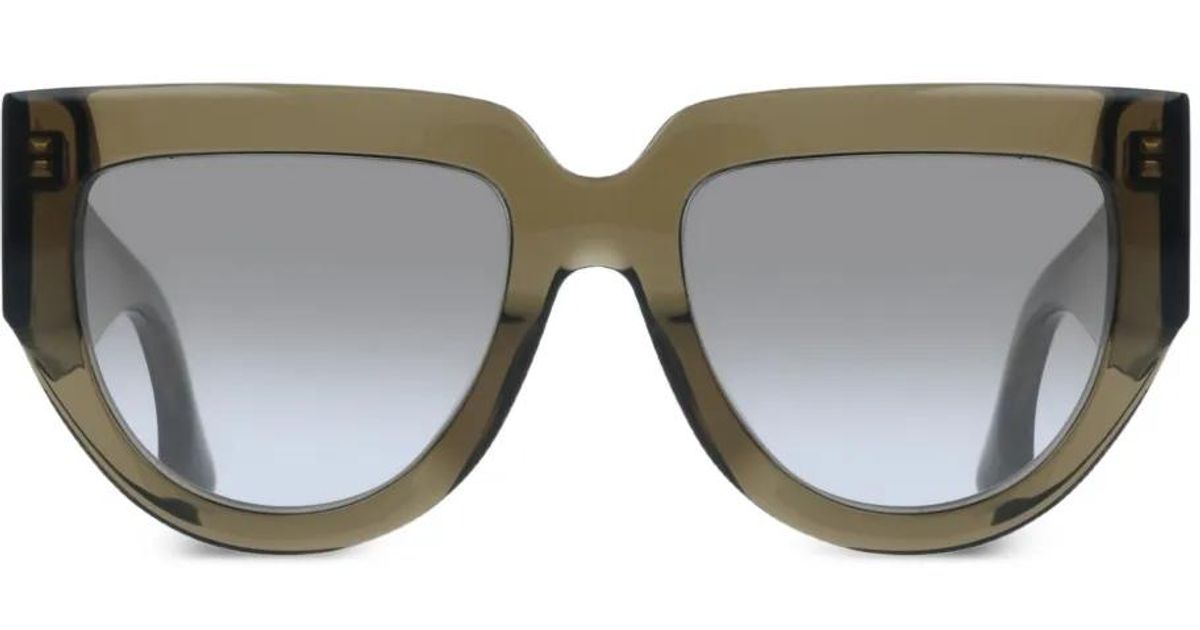 Victoria Beckham Geometric-Frame Sunglasses in Grey | Lyst UK