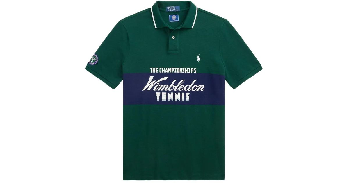 Polo Ralph Lauren Wimbledon Polo Shirt in Green for Men | Lyst