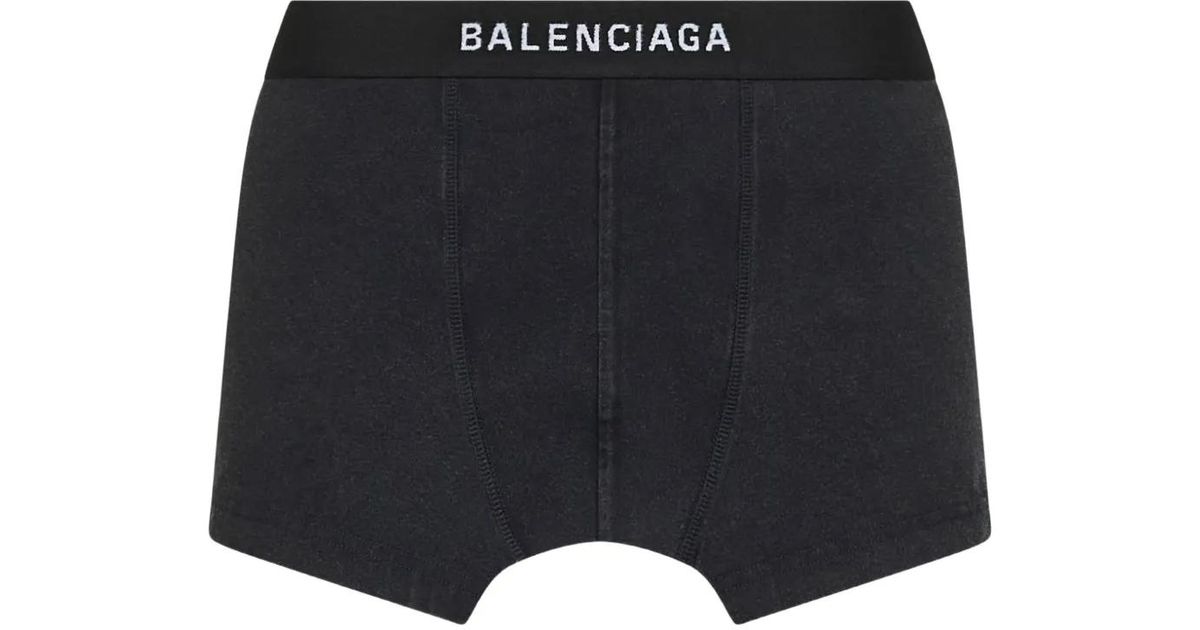 Balenciaga Cut-Off Boxer Skirt in Black | Lyst UK