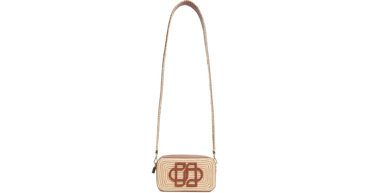 Jonathan Simkhai Tallia Raffia Cross Body Bag in White | Lyst