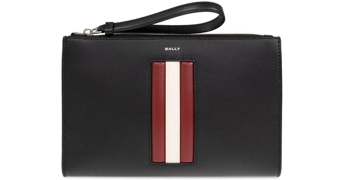 Bally Logo-Print Clutch Bag in Black for Men | Lyst