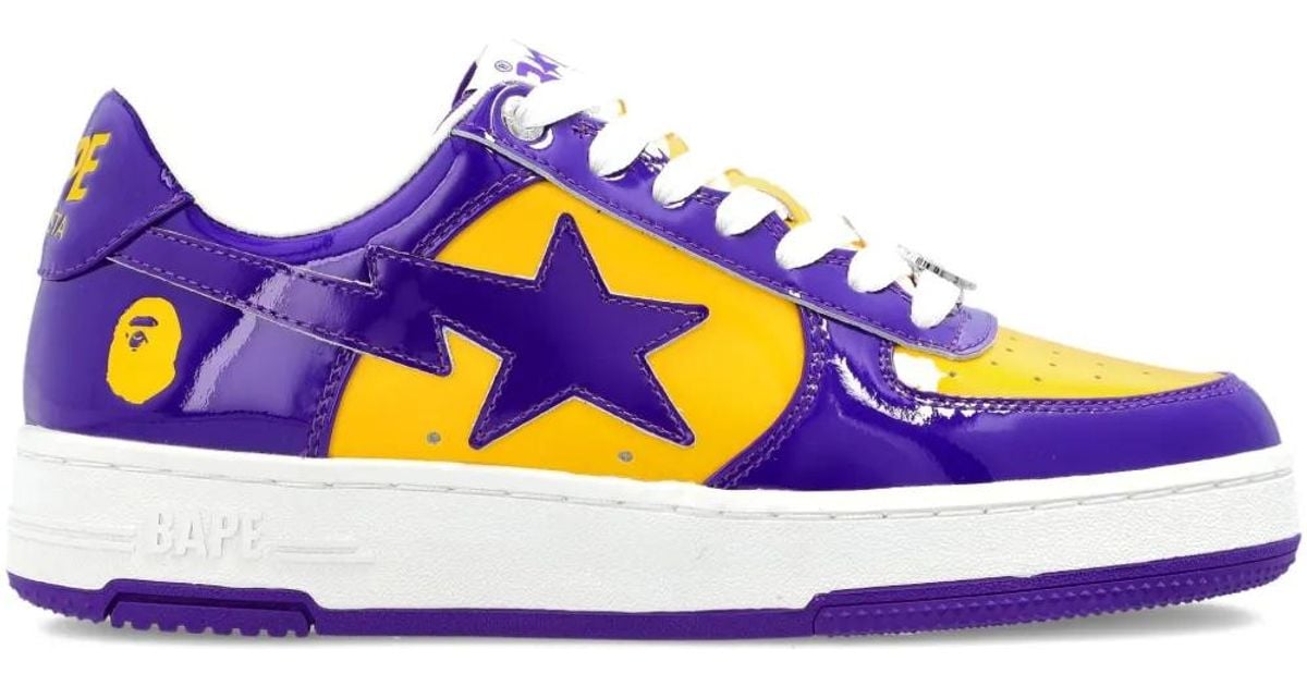 A Bathing Ape Bape Sta Panelled Sneakers in Blue for Men | Lyst UK