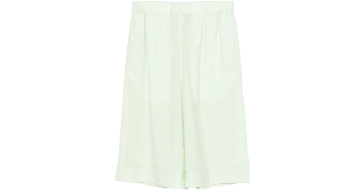 Enfold Wool Shorts in White | Lyst UK