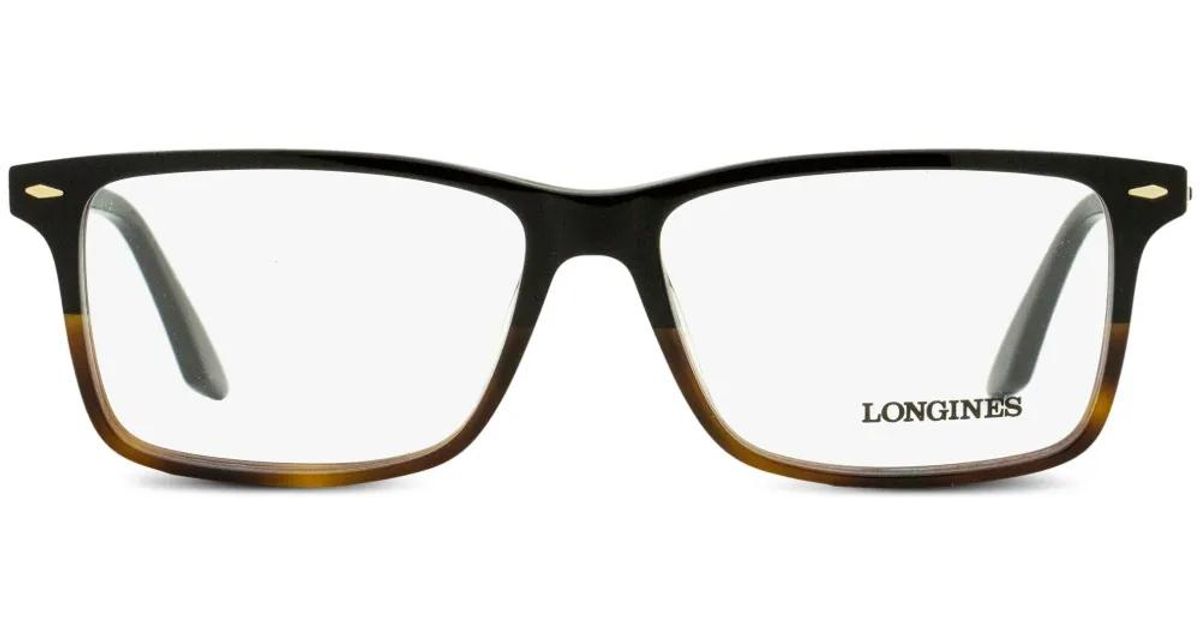 Longines Two-Tone Rectangle-Frame Glasses in Brown for Men | Lyst