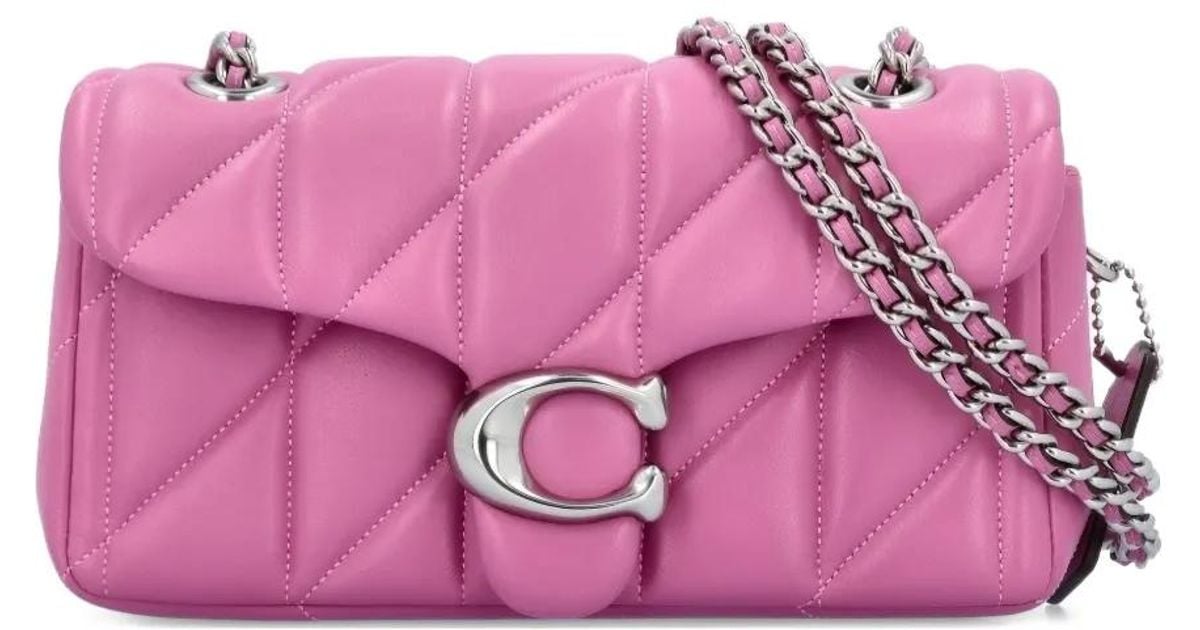 COACH Tabby 20 Quilted Chain Shoulder Bag in Pink | Lyst