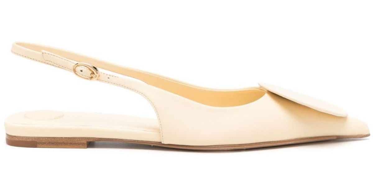 Jacquemus Les Slingbacks Duelo Plates Leather Slingback Flats in ...