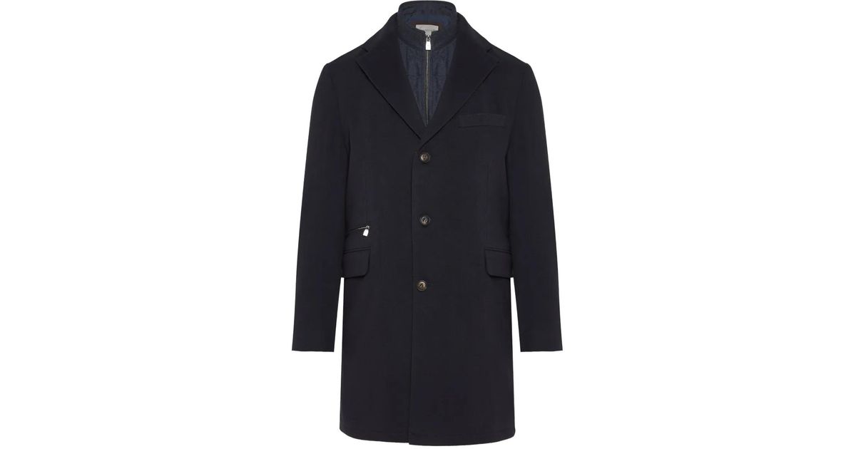 Corneliani Layered Coat in Blue for Men | Lyst Canada