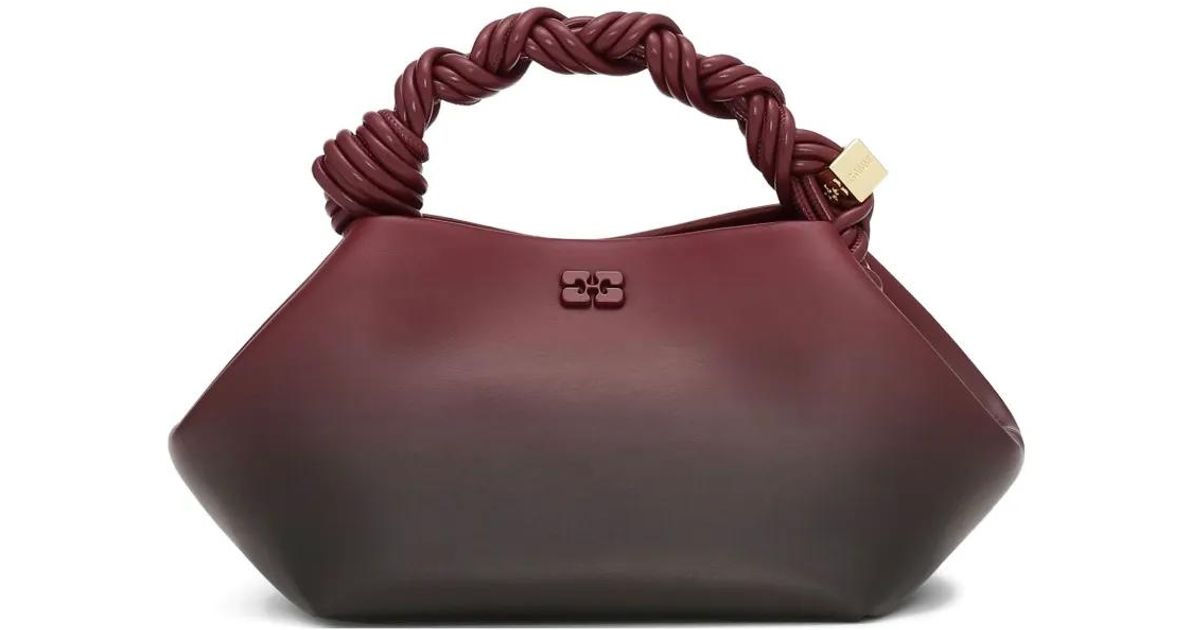 Ganni 'Bou' Small Shaded Top Handle Bag in Brown | Lyst