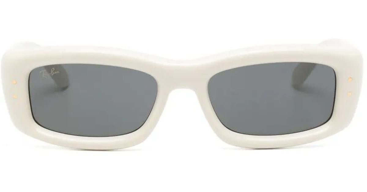 Ray-Ban Rectangle-Frame Sunglasses in Grey | Lyst UK