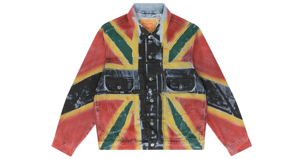 DENIM TEARS Union Jack Type 2 Jacket in Red for Men | Lyst