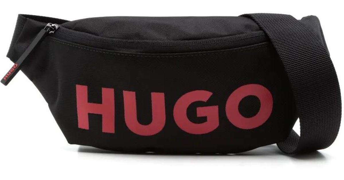 HUGO Ethon Logo-Print Fanny Pack in Black for Men | Lyst UK