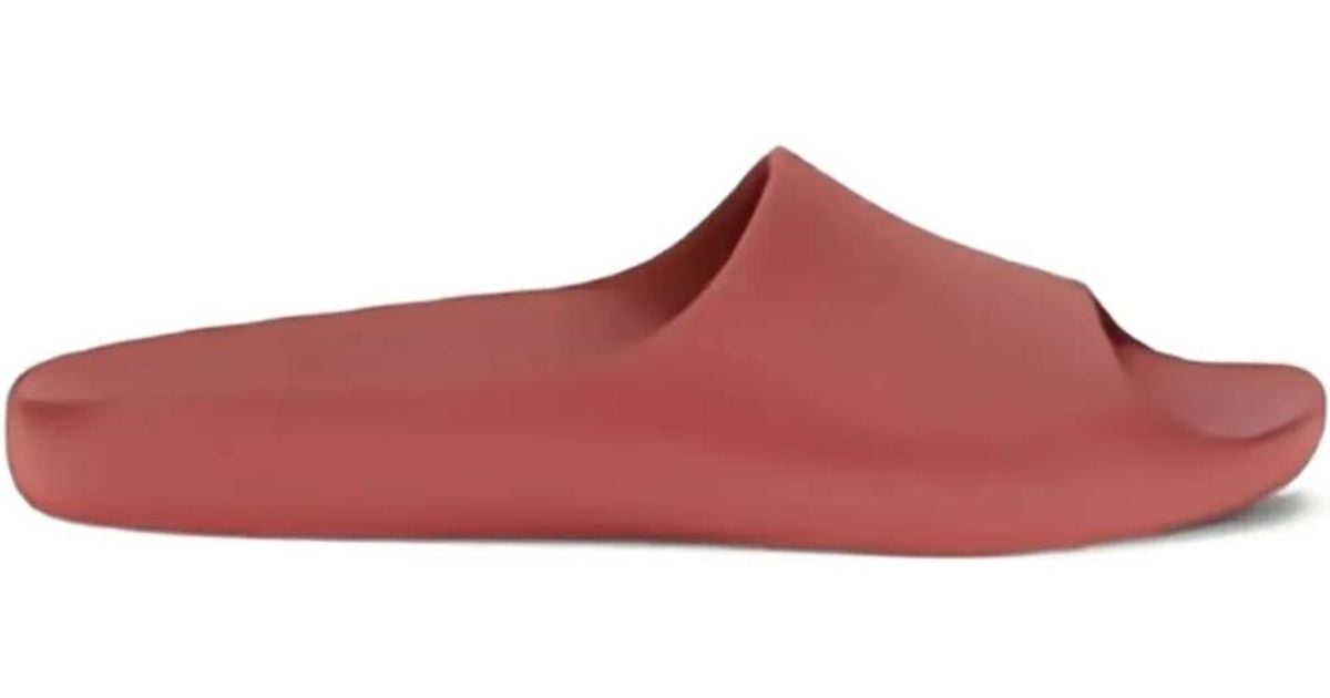 The Row Ama Open-Toe Slides in Red | Lyst UK