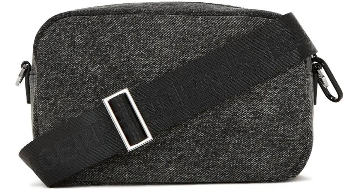 Karl Lagerfeld Logo-Patch Crossbody Bag in Black | Lyst UK