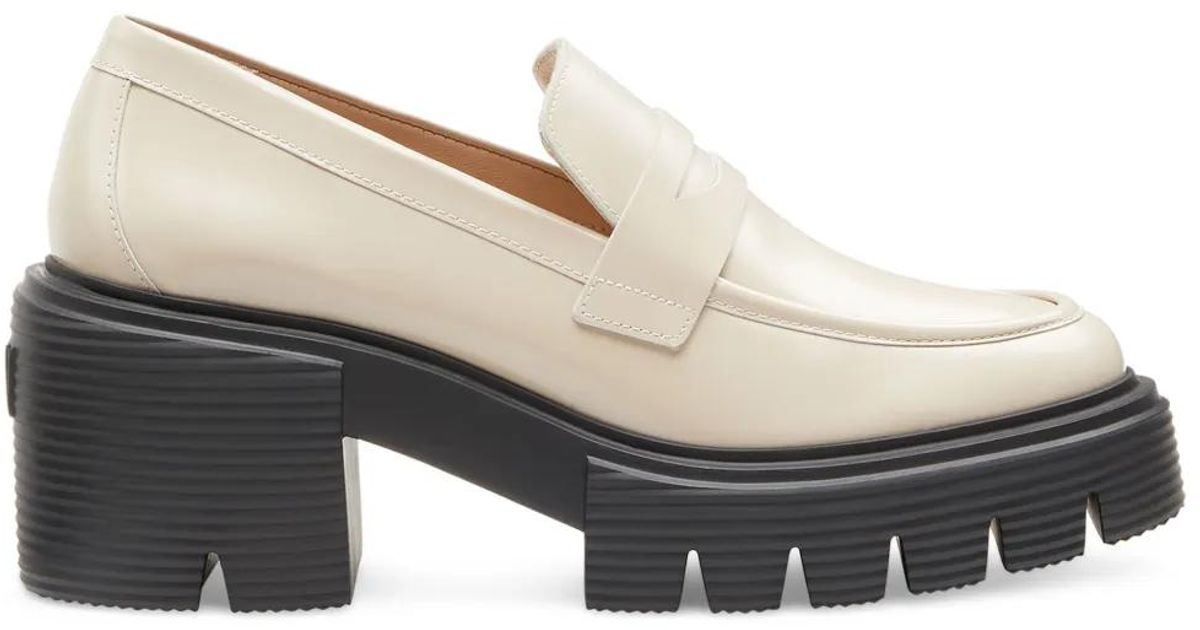 Stuart Weitzman Soho Leather Penny Loafers | Lyst